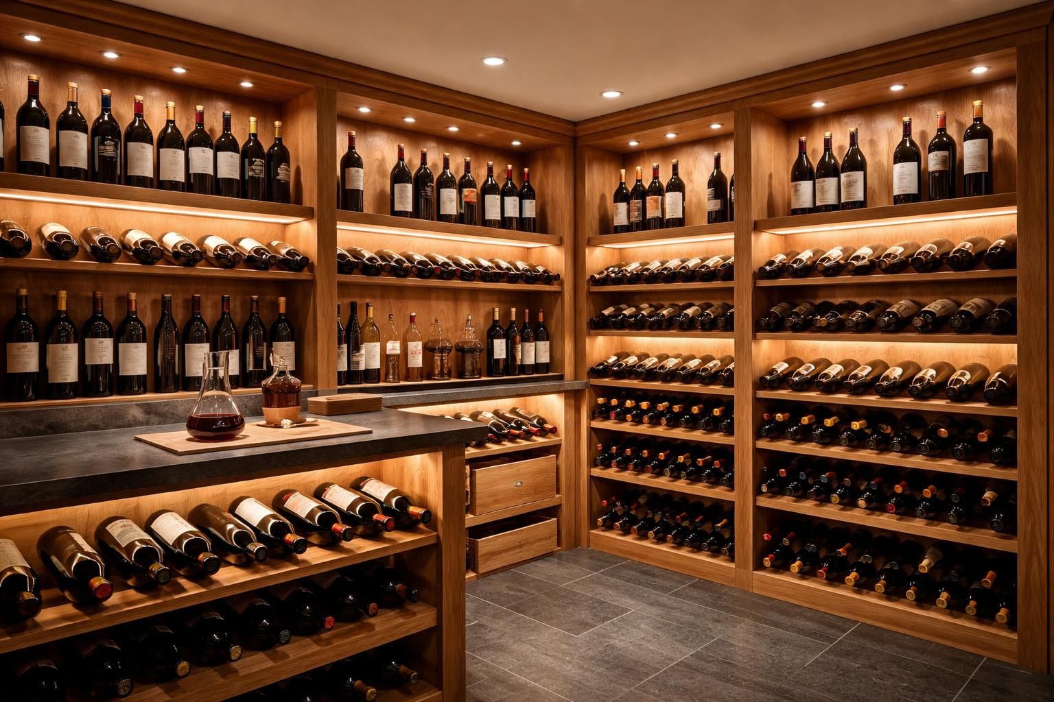 Sublimer une cave à vin avec éclairage LED Philips Hue et étagères en ...